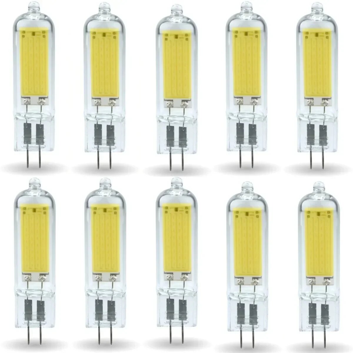 SONQIN Светодиодная лампа G4 220В белая/теплый Светло-желтый, 15W 10PCS, G4 AC DC12V, Natural White