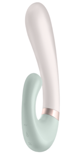 75733 Satisfyer Heat Wave, розово-зеленый. Вибратор-кролик с нагревом и управлением со смартфона
