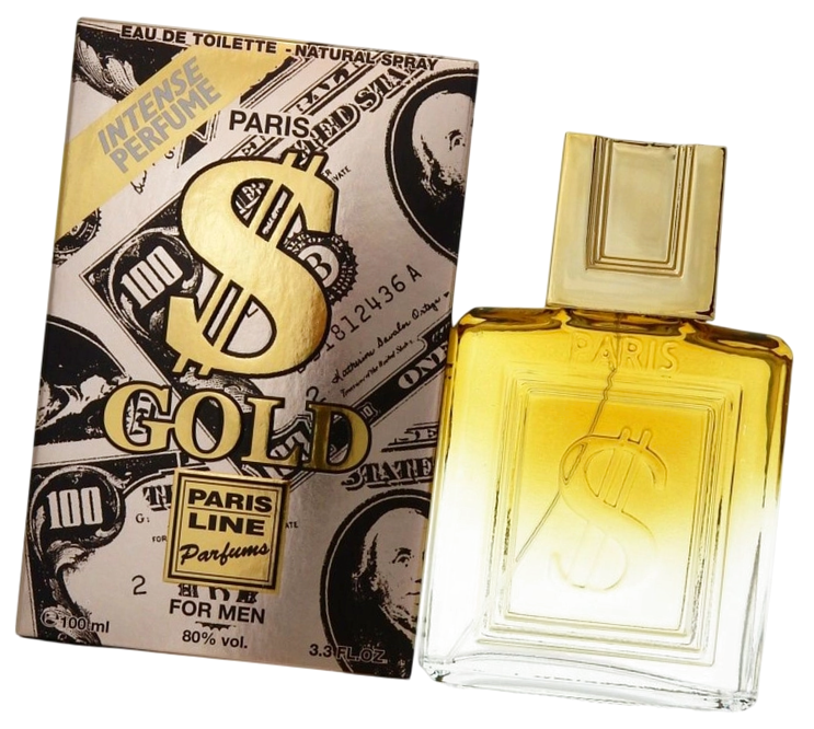 Пари Лайн Парфамс Доллар Голд - духи для мужчин 100 мл, Paris Line Parfums Dollar Gold