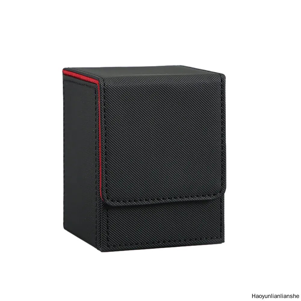 Футляр для карт Коробка хранения колоды игральных игры для настольных игр, черный, искусственная кожа