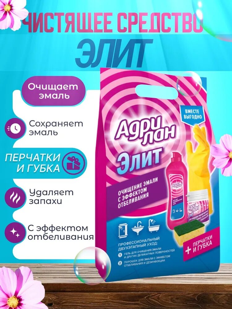 Набор Адрилан Элит + В подарок губка и перчатки