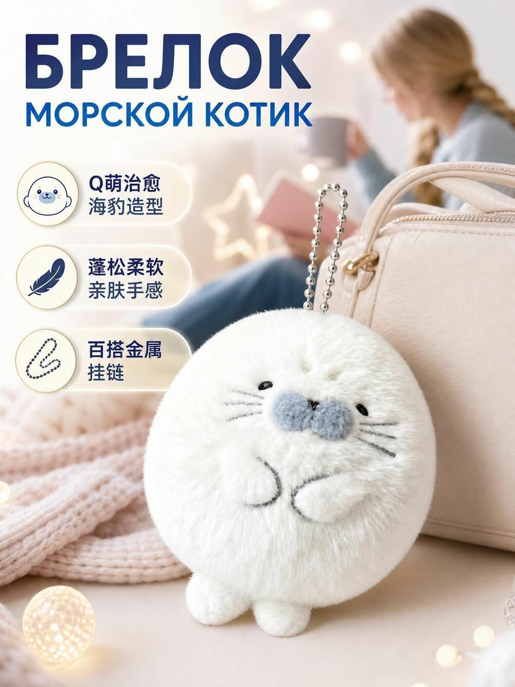 Плюшевая игрушка в виде тюленя