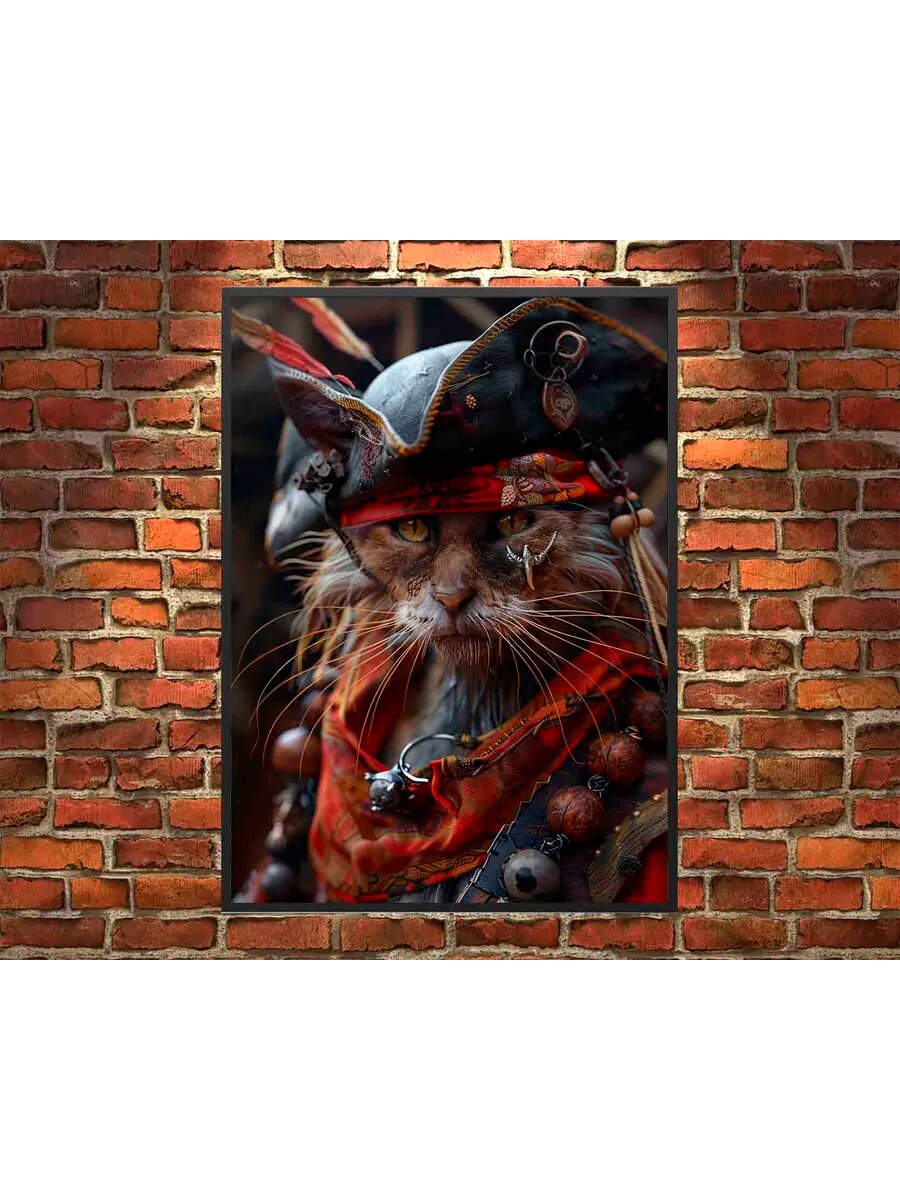 Сказочный зверь Пират 3, Плакат 30x42см