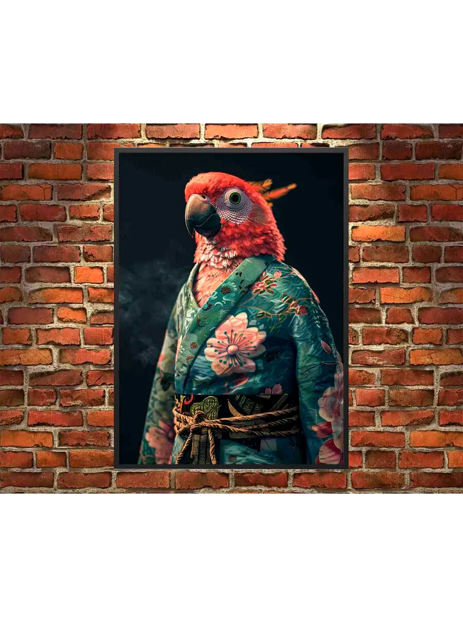 Неразлучник Птица-самурай 4, Плакат 30x42см