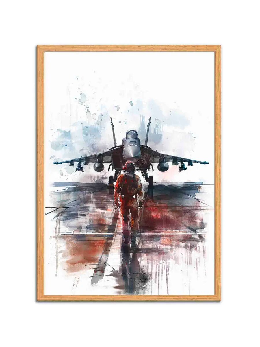 Пилот-охотник на оленей 5, Плакат 30x42см