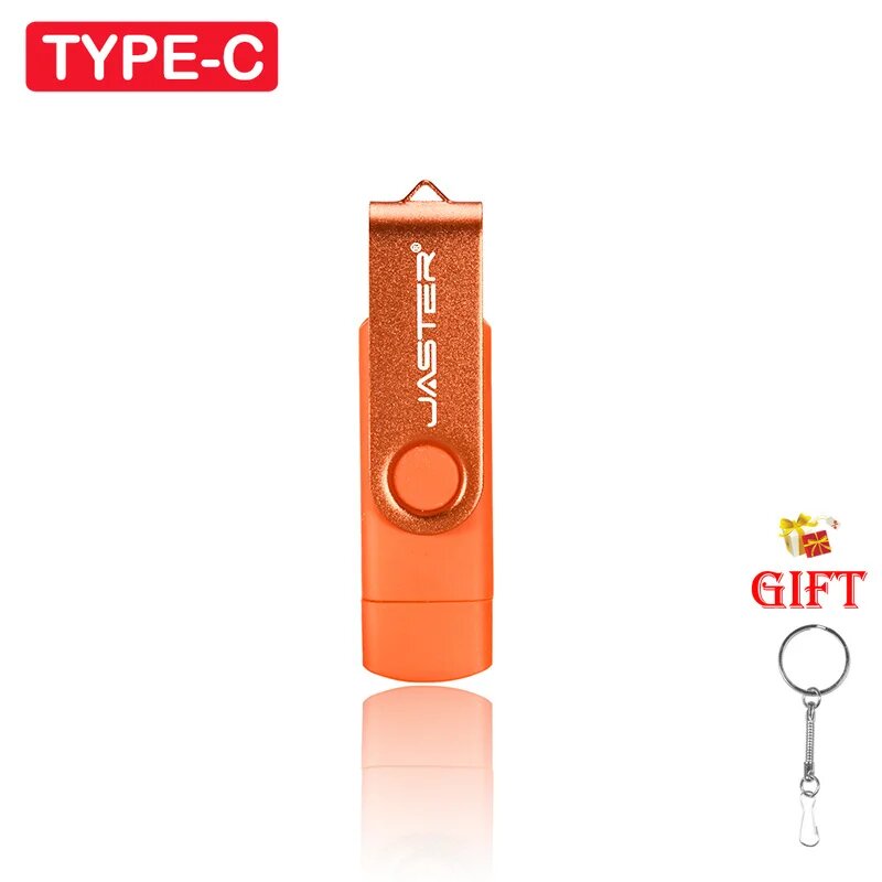 JASTER USB-флешка TYPE-C 128MB, оранжевый