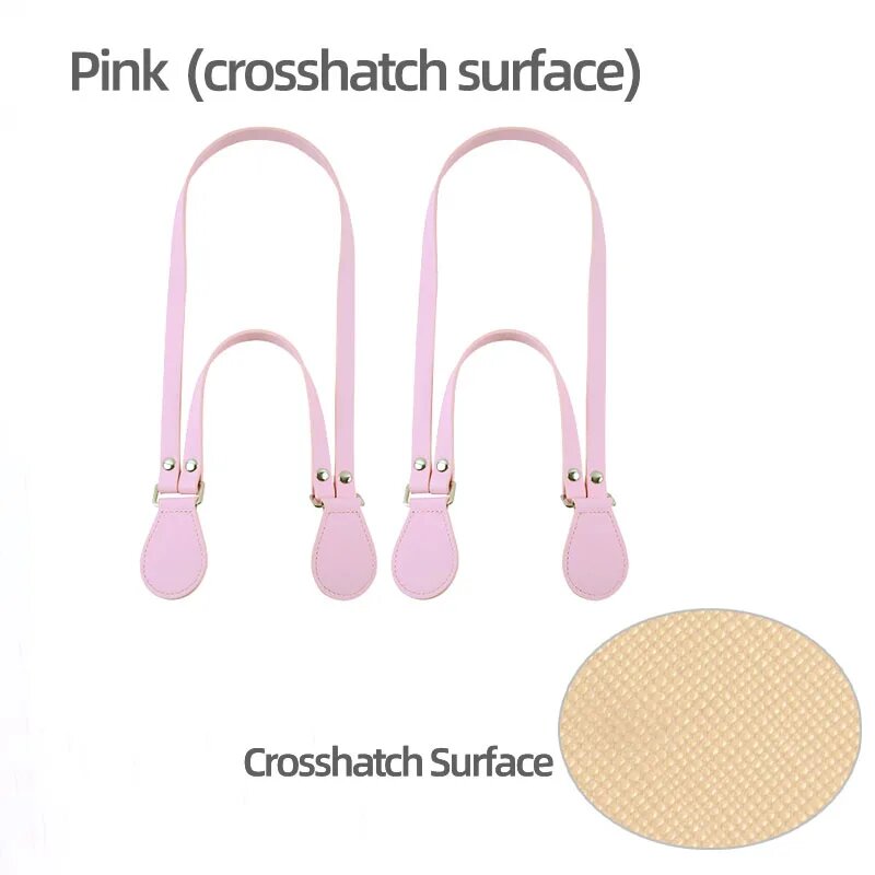 Розовый ремешок для сумки O bag, crosshatch