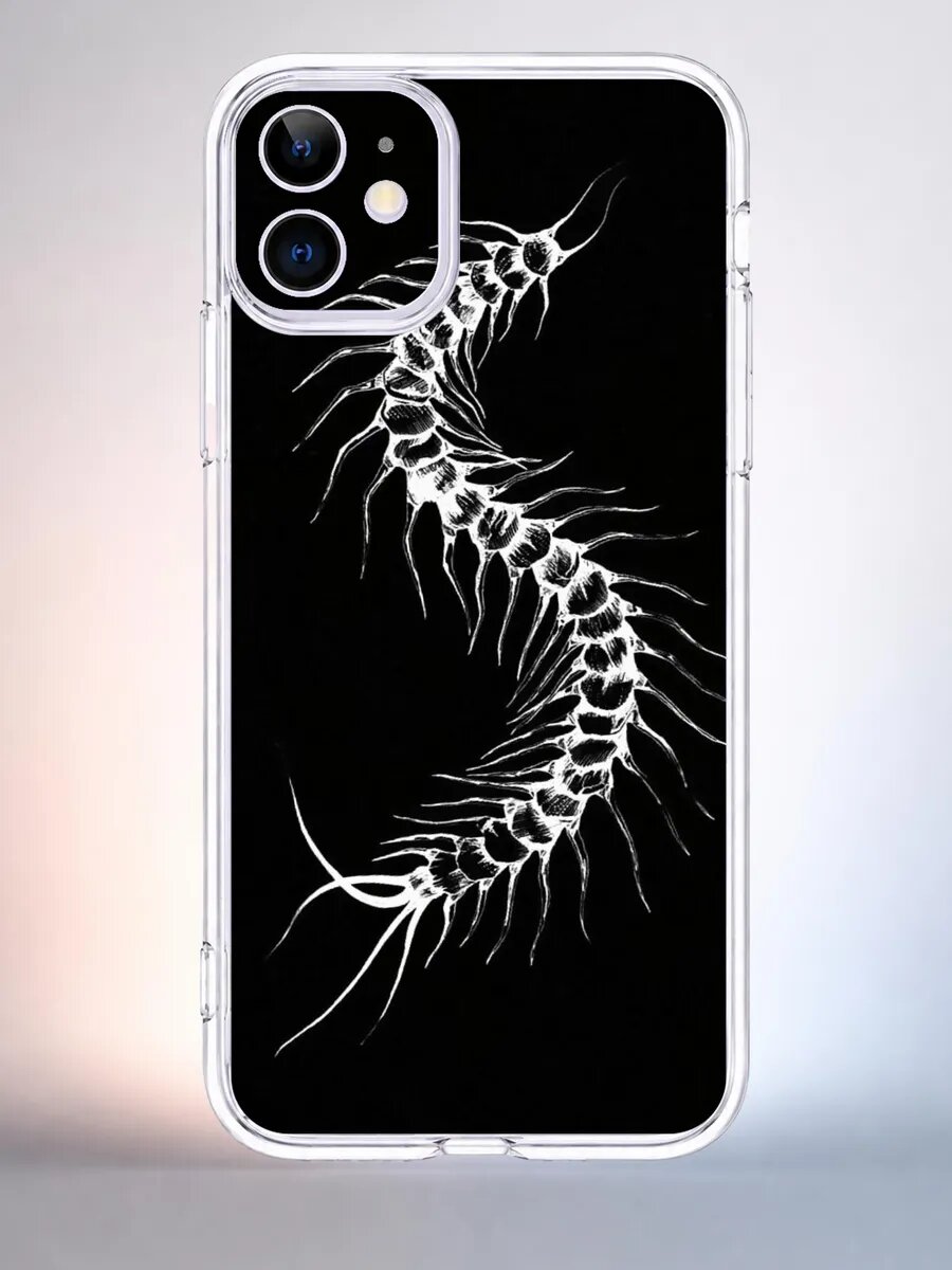 Чехол iPhone 11 многоножка силиконовый прозрачный