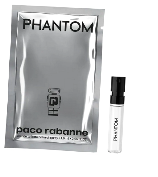 Туалетная вода Paco Rabanne Phantom мужская 1.5 мл сэмпл - Пако Рабан Фантом миниатюра духов