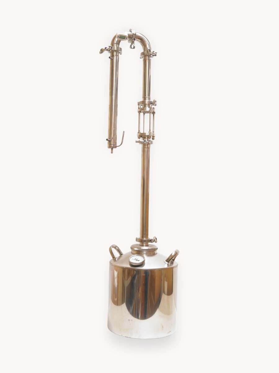 Ректификационная колонна 2,0 дюйма с кубом 20 л Лидер