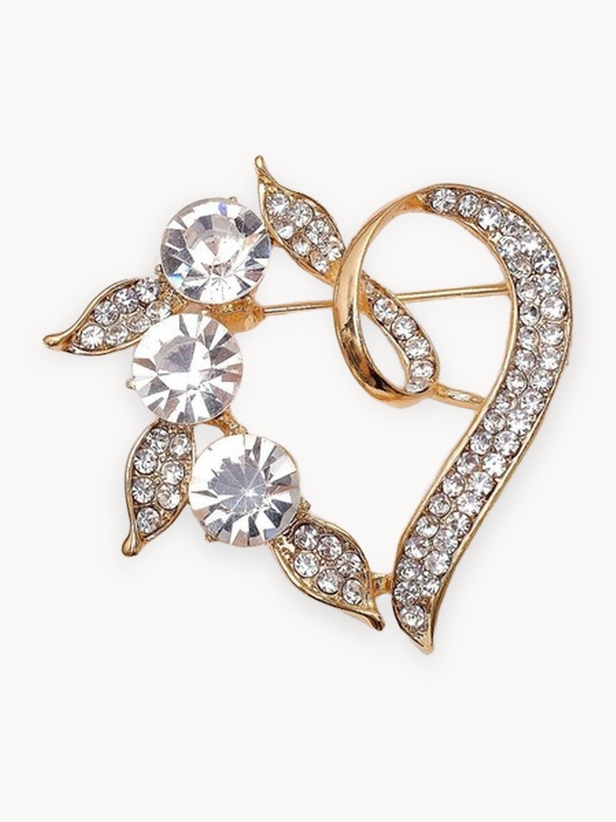 Брошь, стекло, стразы