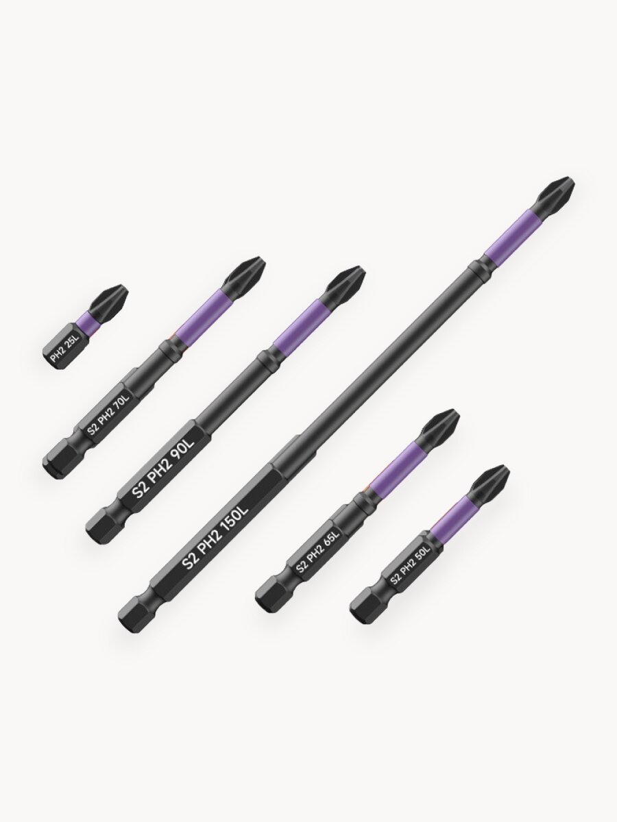 Биты торсионные ударные для шуруповерта 6шт