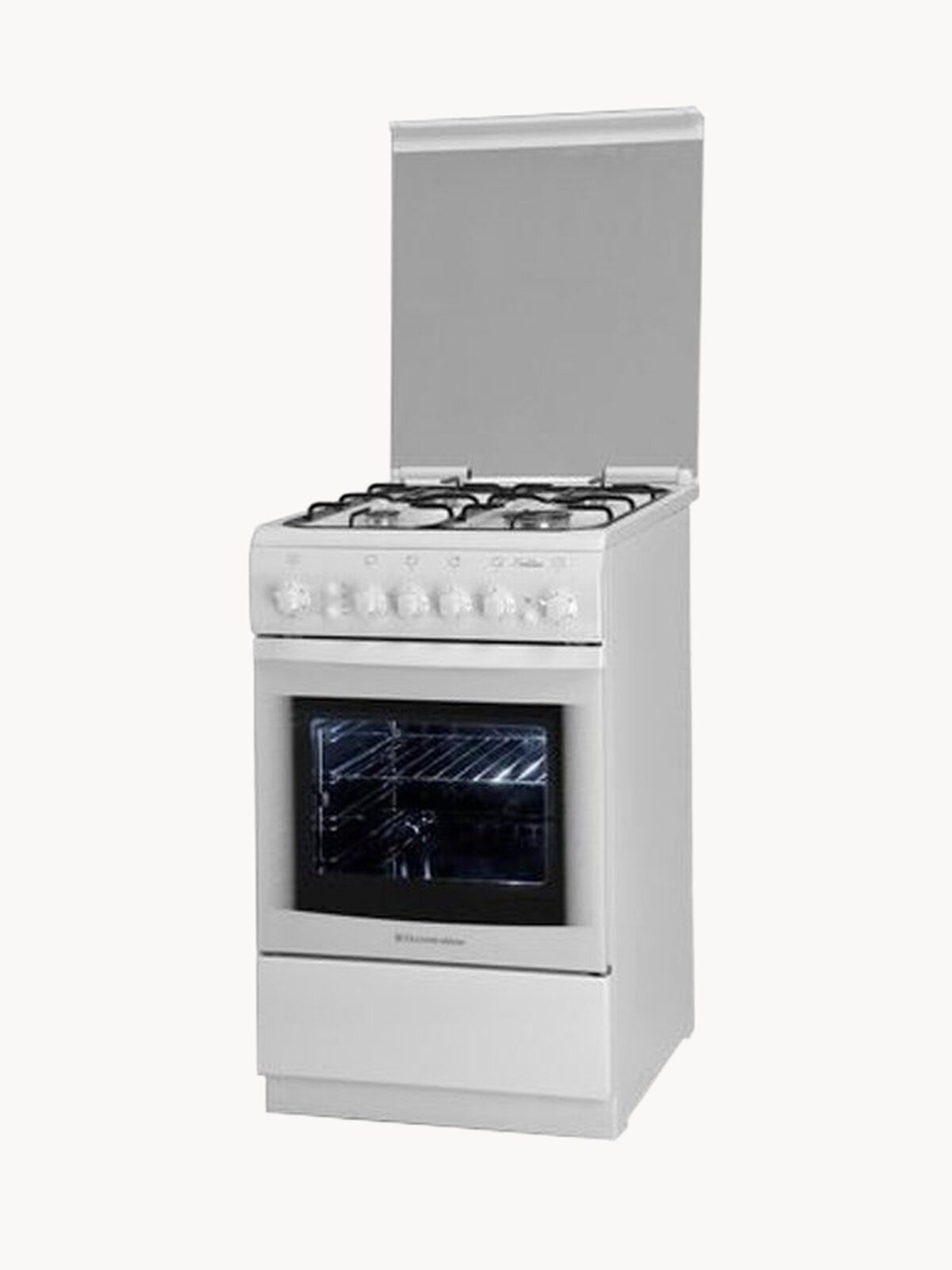 Газовая плита De luxe 506040.03 г 50 см, 54 л, 4 конфорки, белый