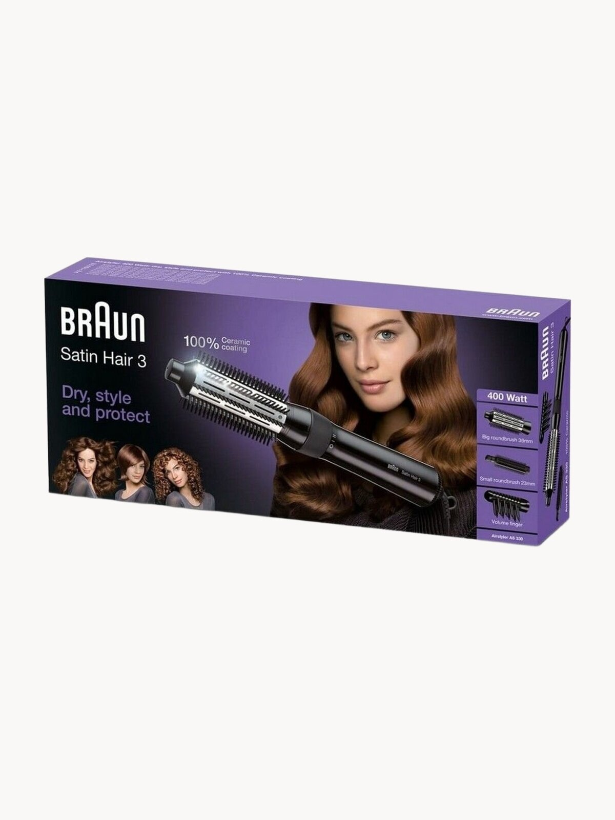 Фен-щетка для укладки BRAUN Satin Hair 3 AS330, 400Вт