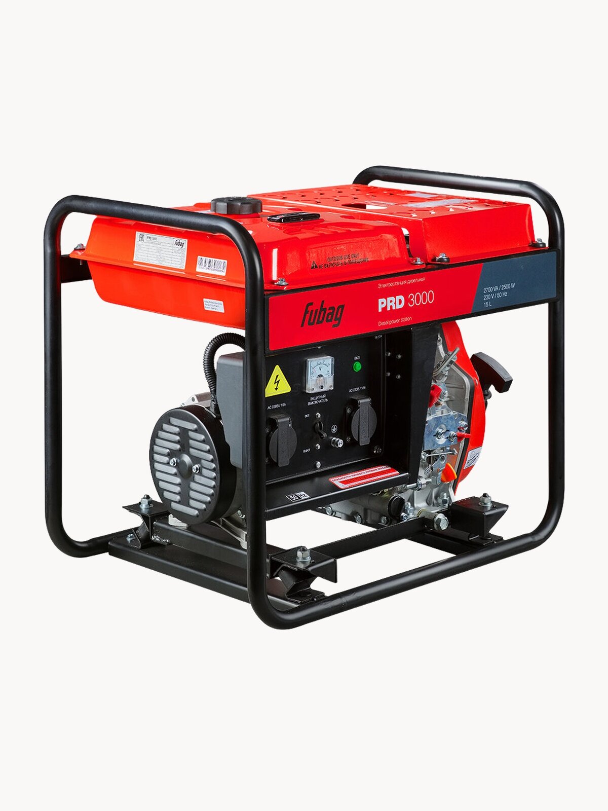 Генератор дизельный FUBAG PRD 3000, 2.5 кВт, 220 В, воздушное охлаждение