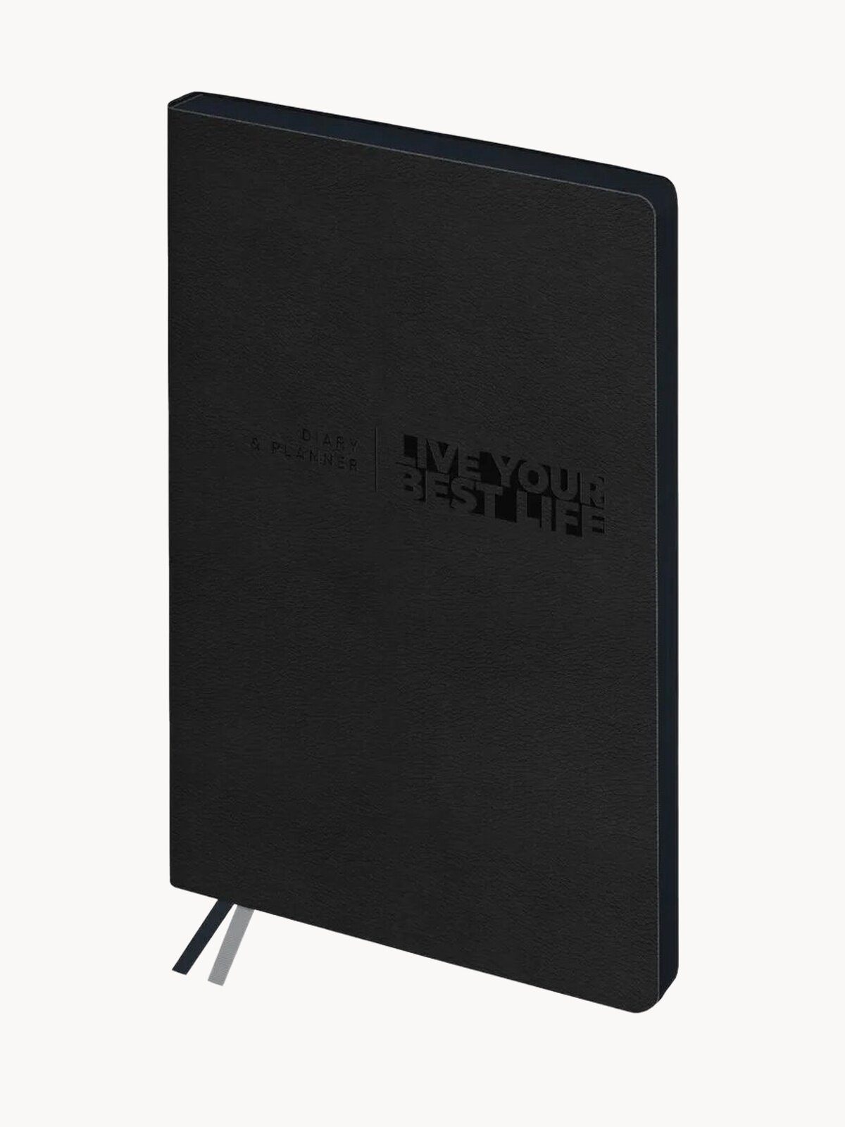 Ежедневник недатированный, А6+, 136л, мягкий переплет, кожзам, BG "Waltz. Black", цветной срез