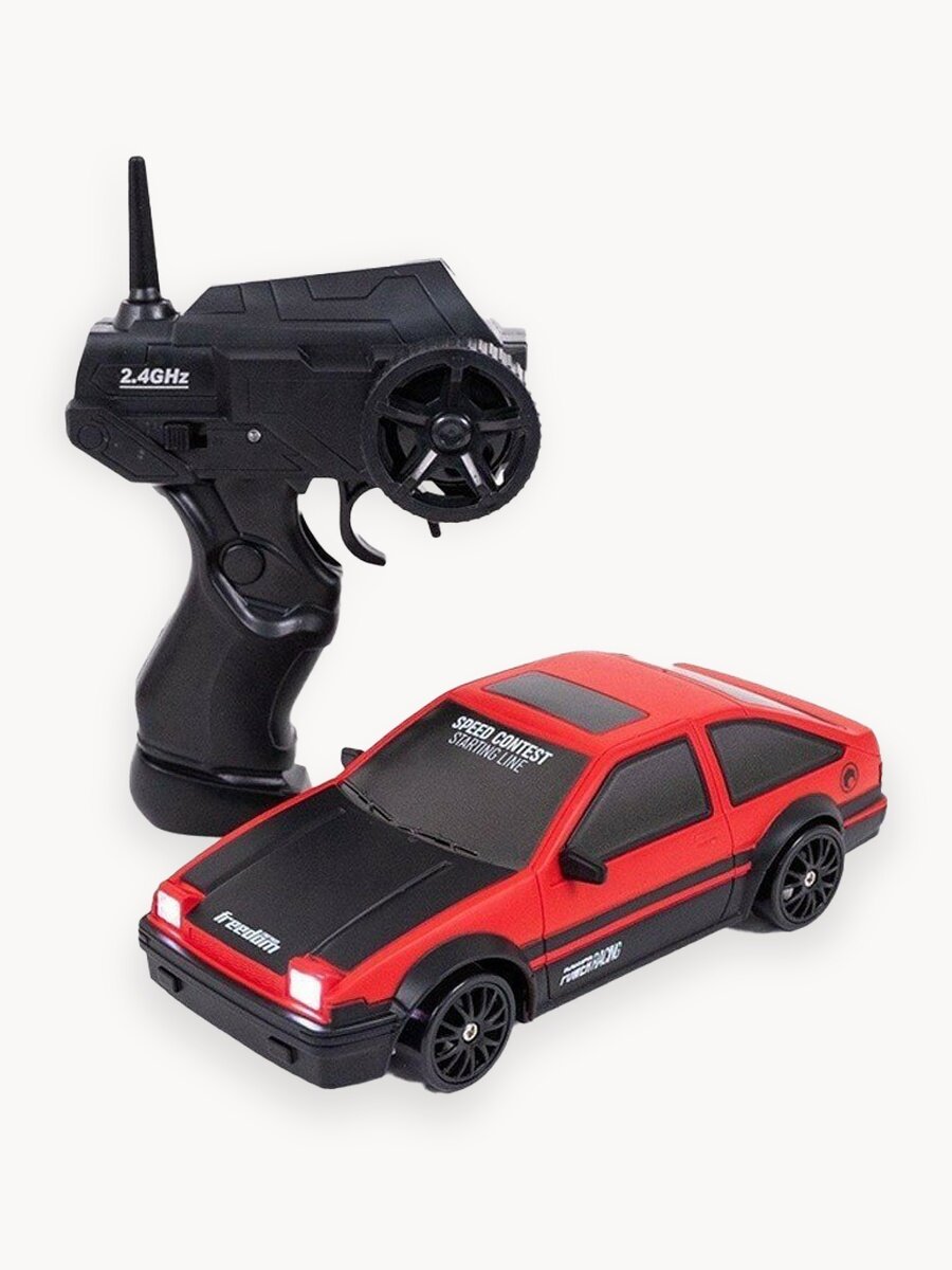 Радиоуправляемая машина для дрифта Toyota AE86 (19 см, 15 км/ч, сменные колеса, фишки) - SC24A01