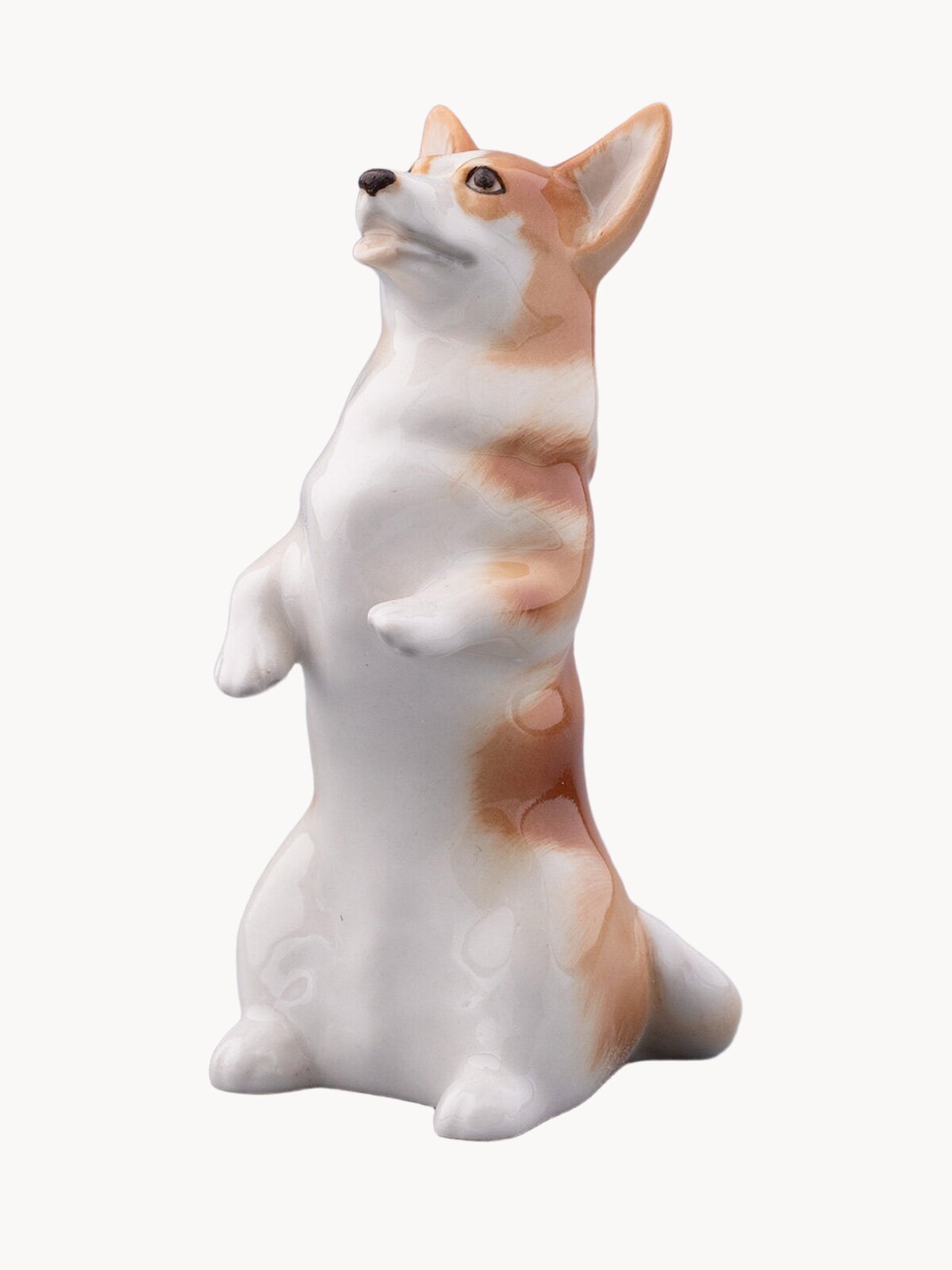 Фарфоровая статуэтка "Корги сидит" 11.5 см, Императорский фарфоровый завод , анималистический стиль