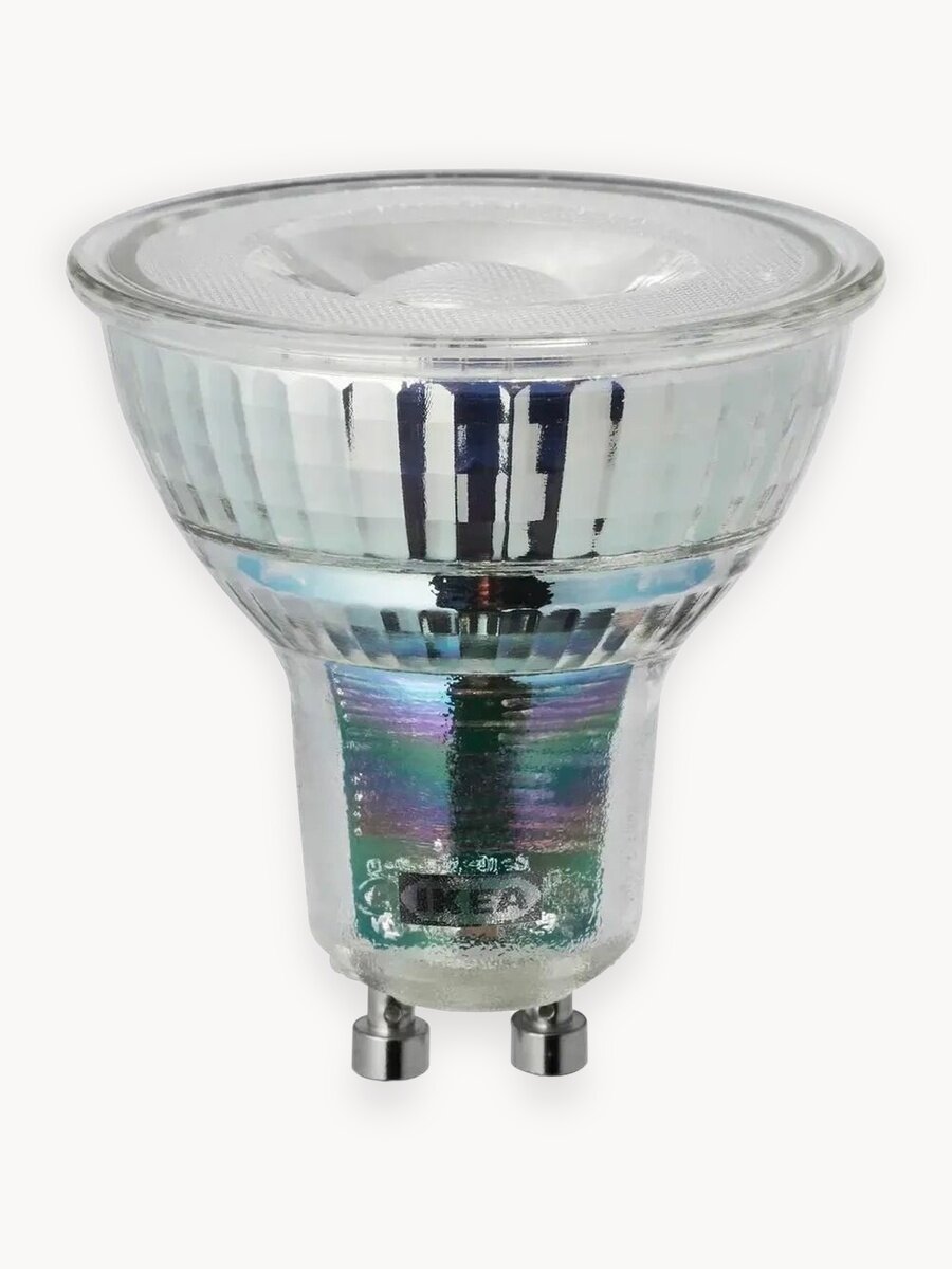 Лампочка светодиодная GU10, 4.1 Вт, 2700 К, 345 Лм IKEA LEDARE ледаре