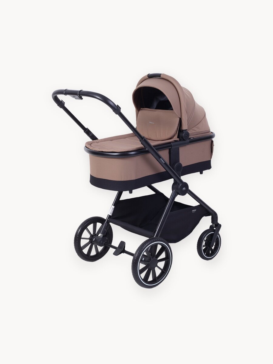 Коляска для новорожденных 3 в 1 MOWBaby AMBER арт. MB068 Coffee
