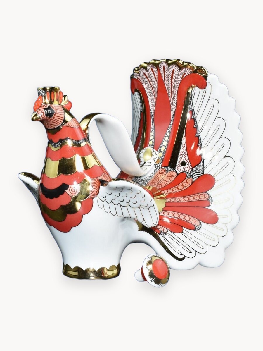 Графин со звуковым эффектом 800 мл "Жар-Птица". Фарфор. Императорский фарфоровый завод ИФЗ ЛФЗ