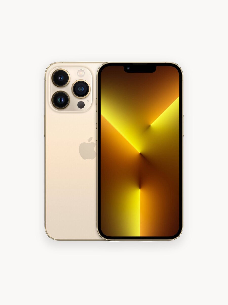 Смартфон iPhone 13 Pro Max, 128 ГБ, OLED 6,7 дюйма 120 Гц, золотой, 12-мегапиксельная камера