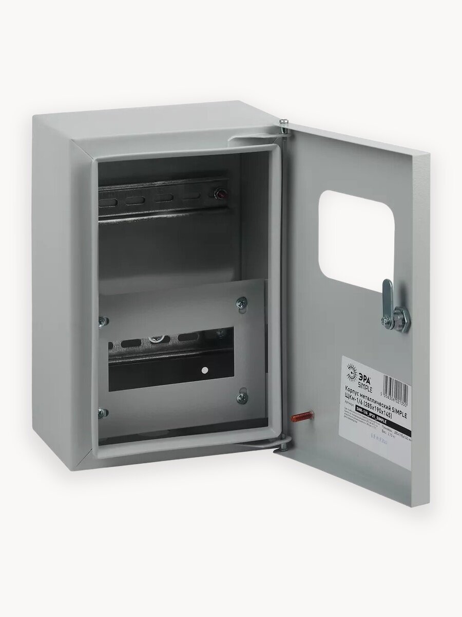 Щит учетно-распределительный электрический ЭРА SIMPLE ЩУРн-1/6_IP31 навесной металлический