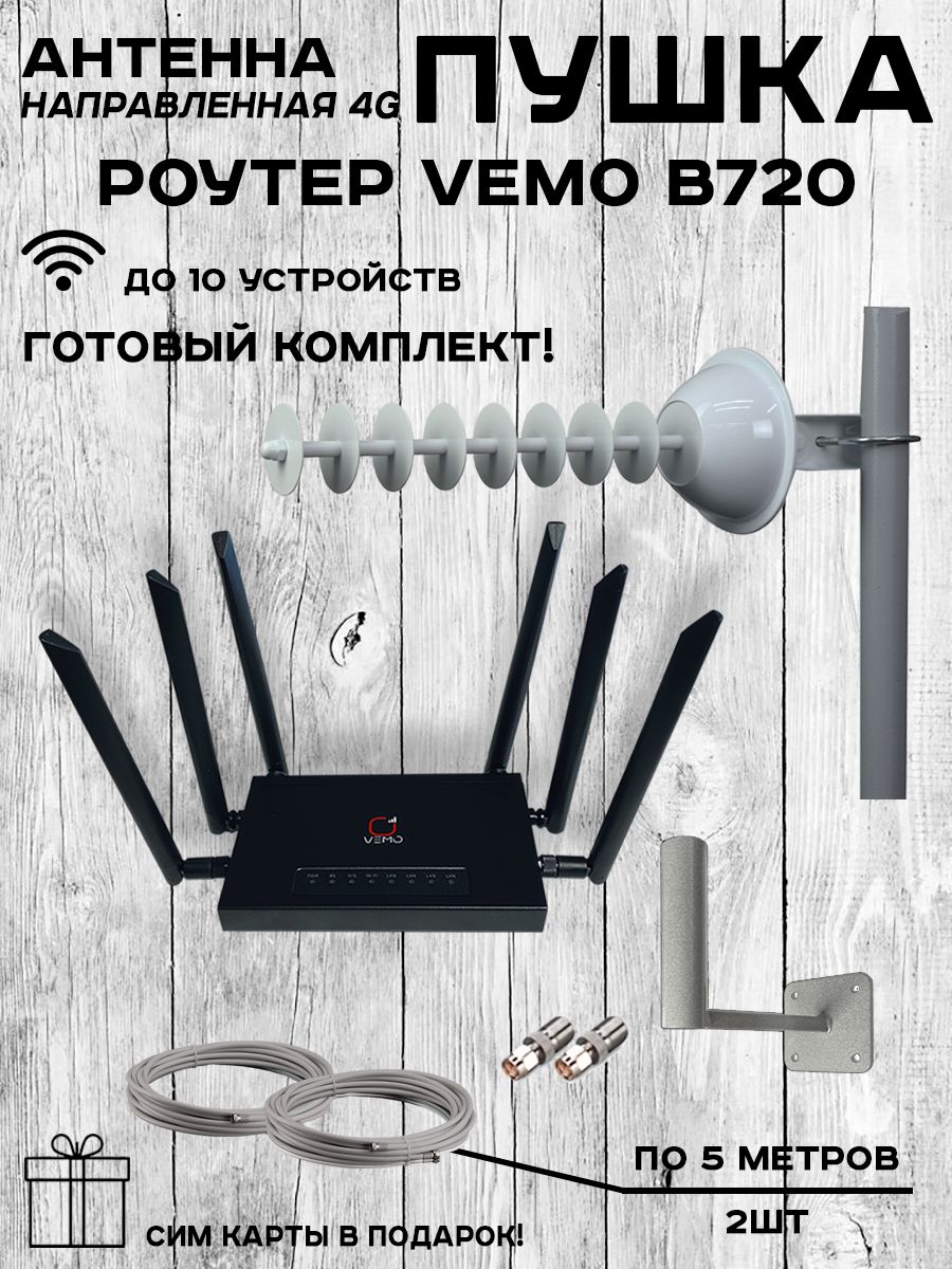 Готовый Комплект для интернета с антенной и роутером