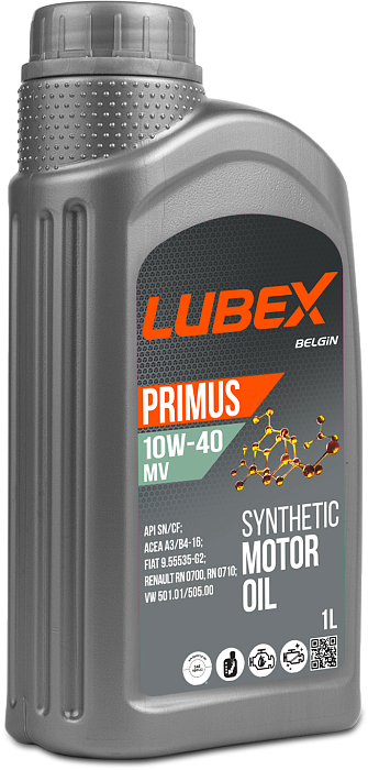 Синтетическое моторное масло Lubex PRIMUS MV 10W-40, 1л