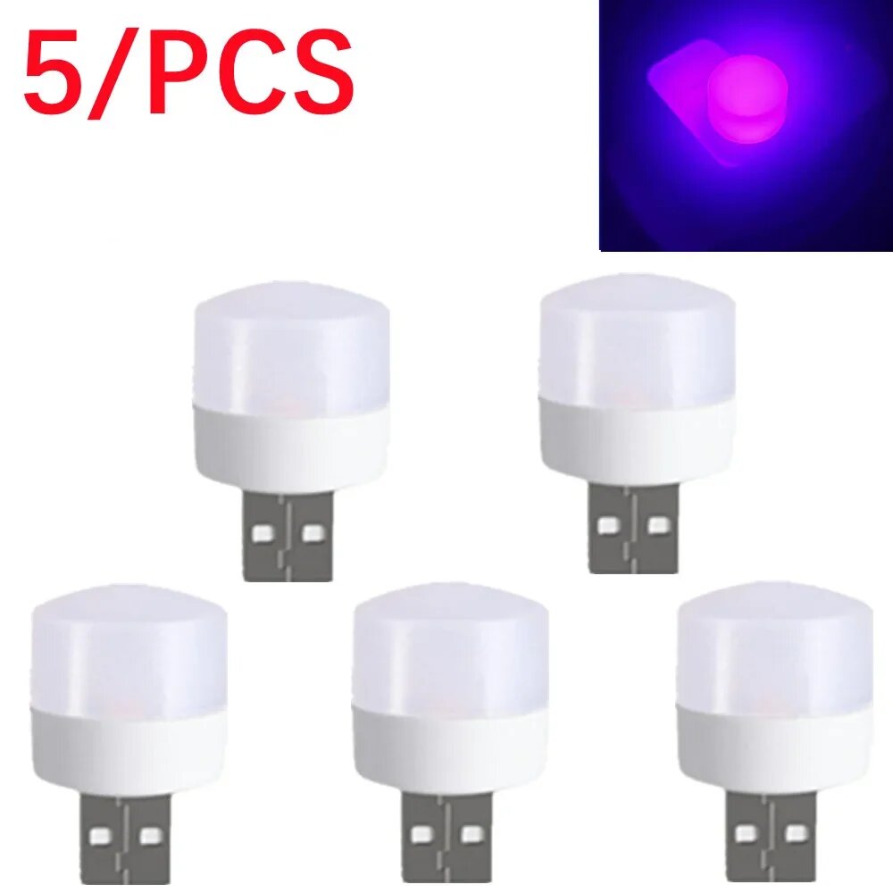 5 шт. USB LED лампа фиолетовая подсветка