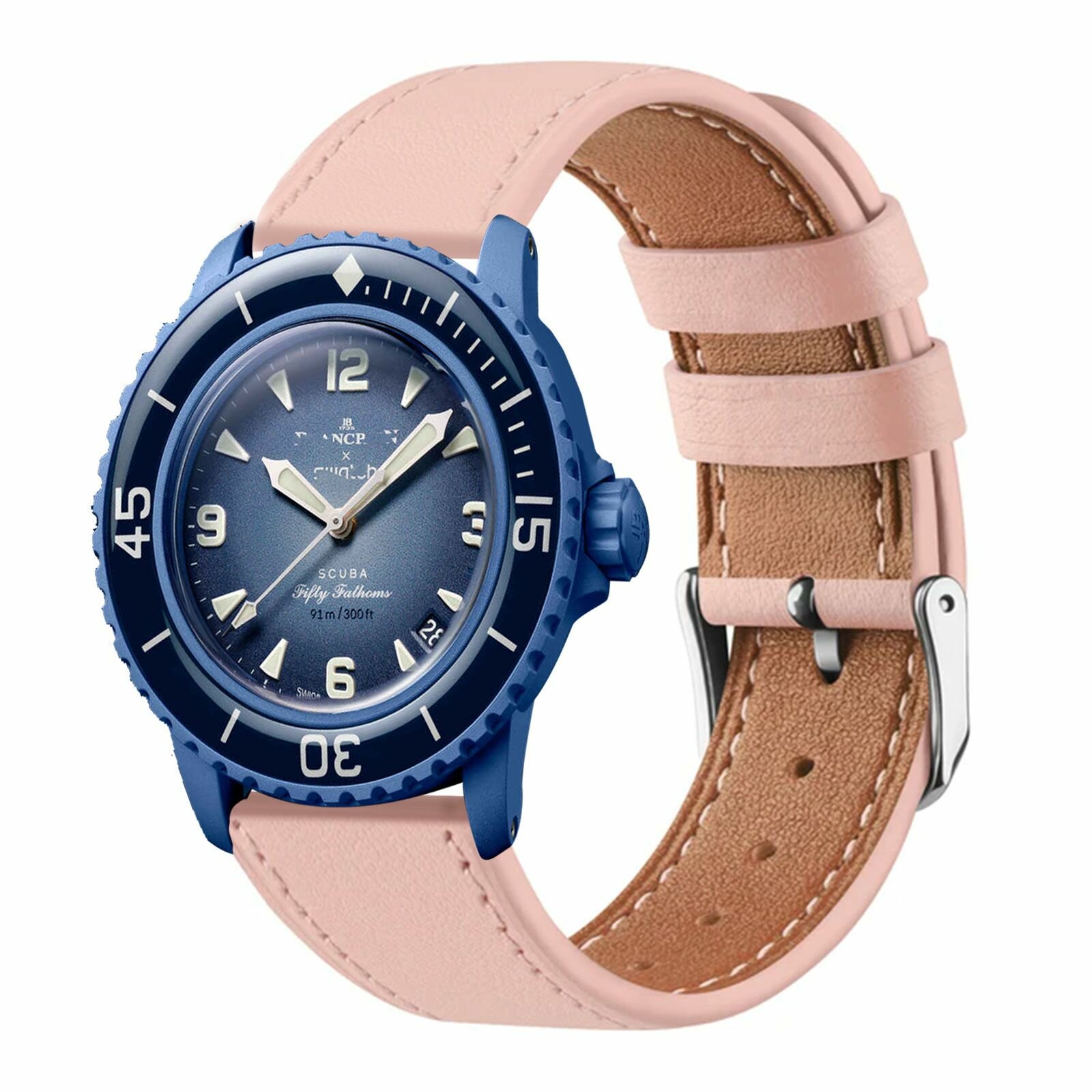 Кожаный ремешок для Blancpain X Swatch, Винтажный
