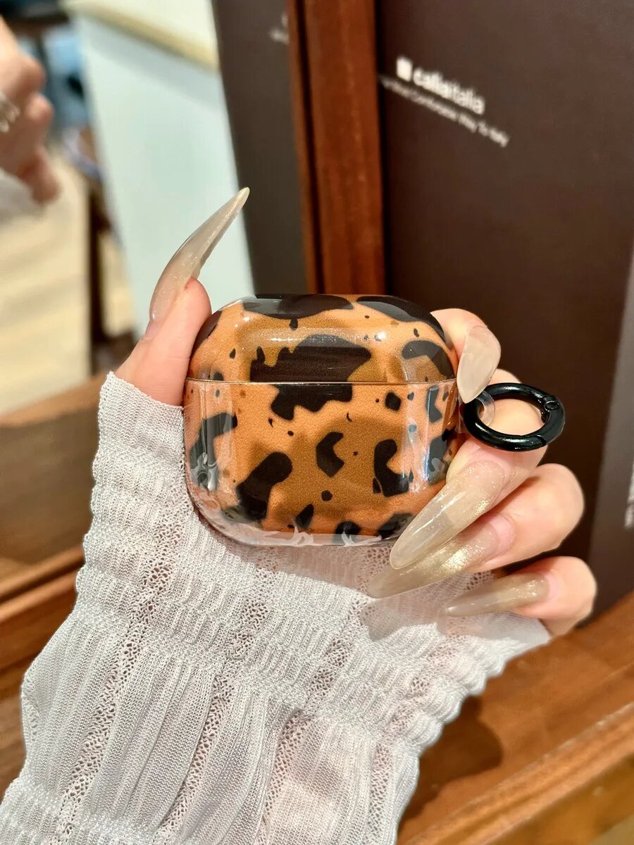 Чехол О'кейси для AirPods 3, мягкий, легкий, коричневый/черный