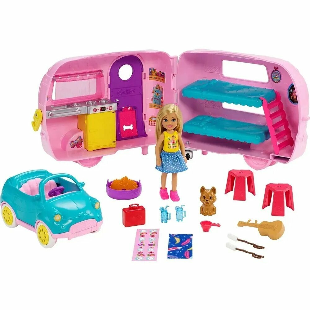 Набор игровой Mattel Barbie Фургон для путешествий Челси, FXG90