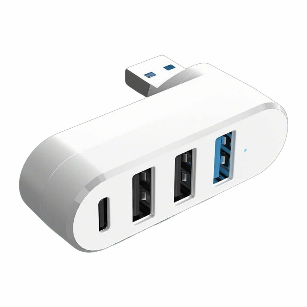 4 Порт USB 3,0 Хаб -Хаб 180 Степень Вращающийся разветвитель с 3 1 C Powered Data Extender для ноутбука