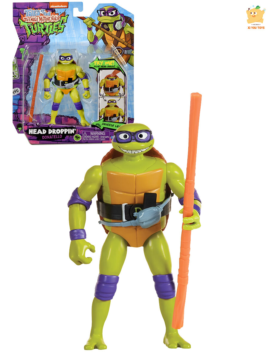 Tales of The TMNT Head Droppin' Donatello / Базовая Фигурка Донателло Из Серии Черепашки-ниндзя-подростки-мутанты 4,5 Дюйма, Подходит Для Детей От 4 Лет.