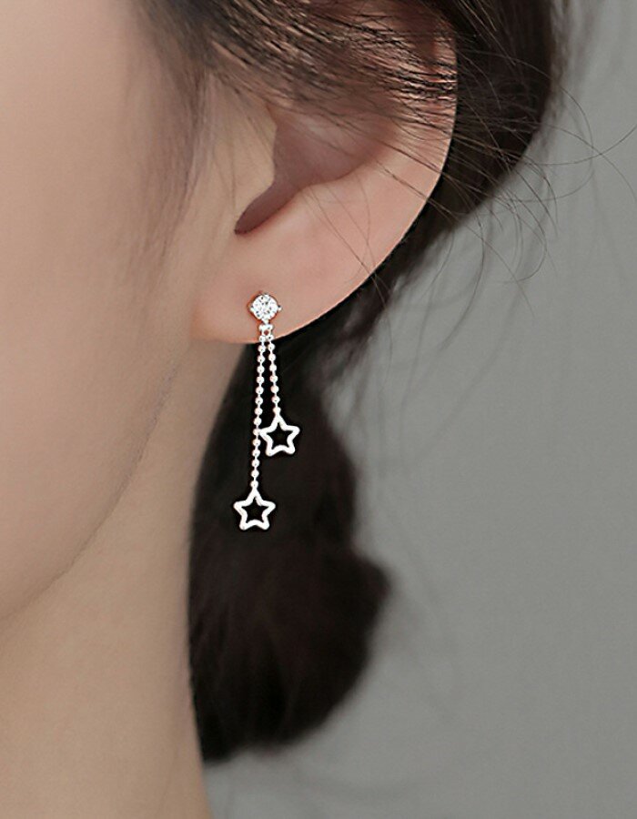 Серьги пусеты, с подвесками