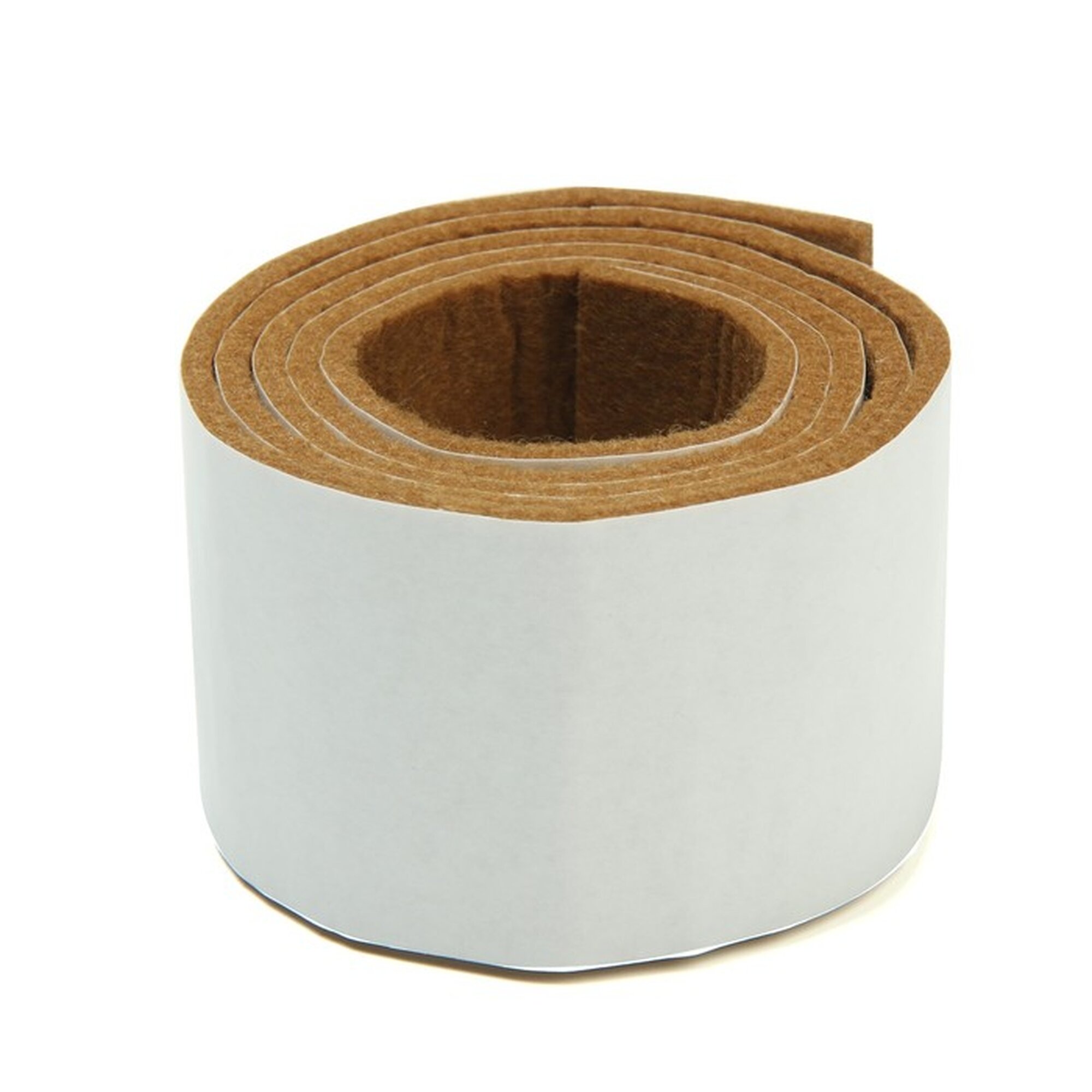 Самоклеющиеся подпятники для мебели тундра 100х5х0,3 см, фетр, цвет коричневый