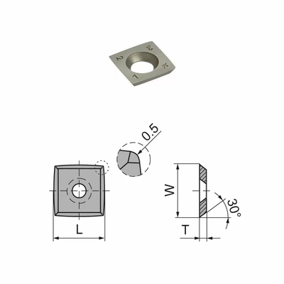 Режущая пластина / нож 14.0x14.0x2.0 R05 KCR08 для JET jwp-13hh