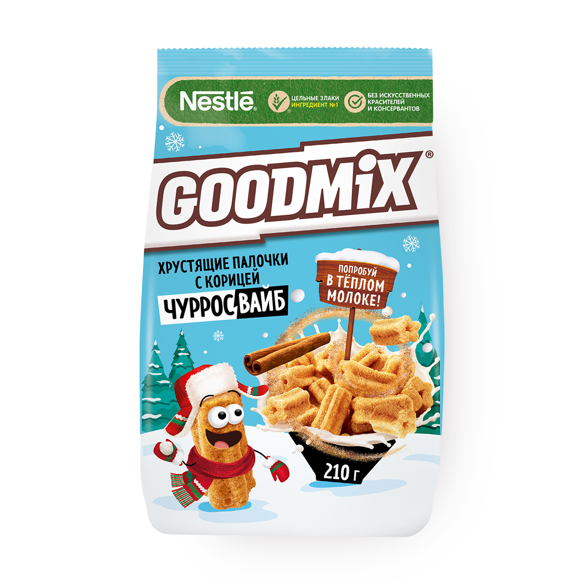 Палочки GOODMiX ЧурросВайб, хрустящие, с корицей, без пальмового масла, 210 г