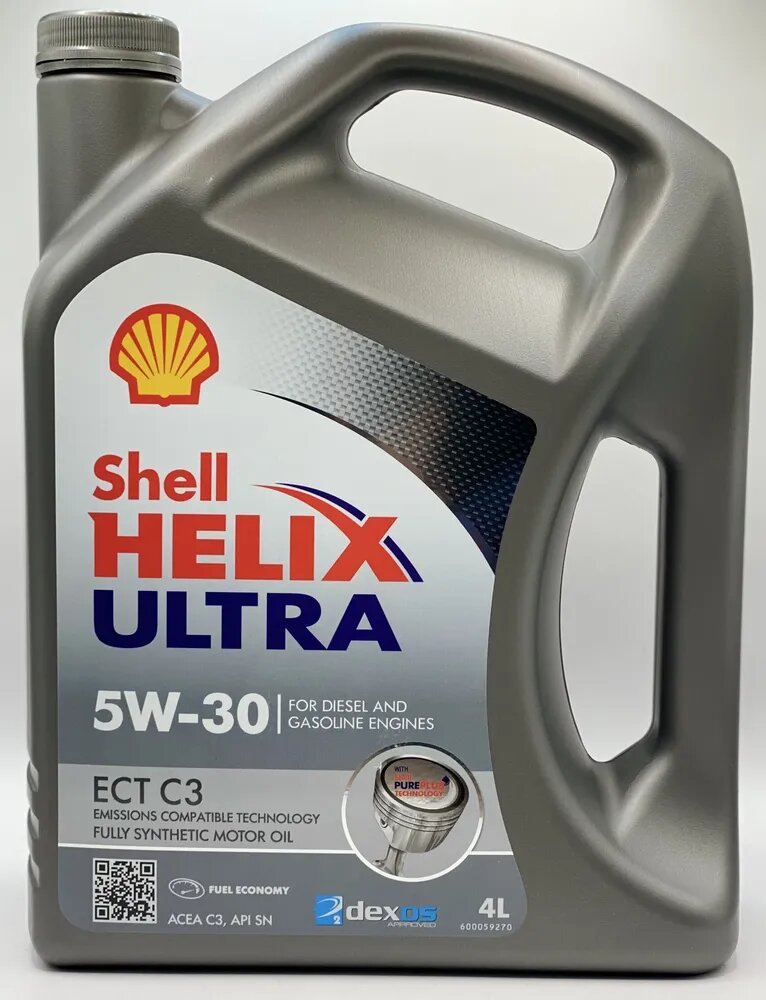Моторное масло SHELL Helix Ultra ECT C3 синтетическое, 5W-30, канистра, 4л