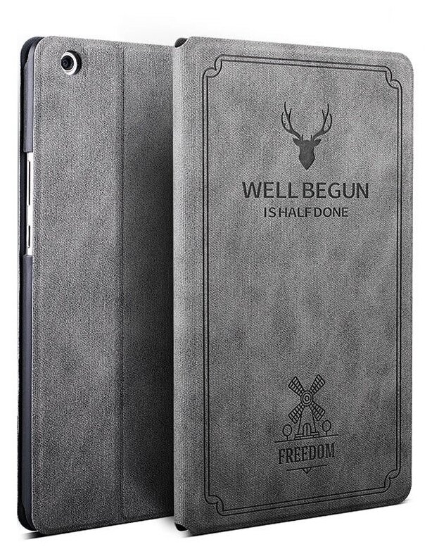 Чехол MyPads для Huawei MediaPad T5 10 (AGS2-L09/ AL00/ W09) тематика книга в Винтажном стиле серый