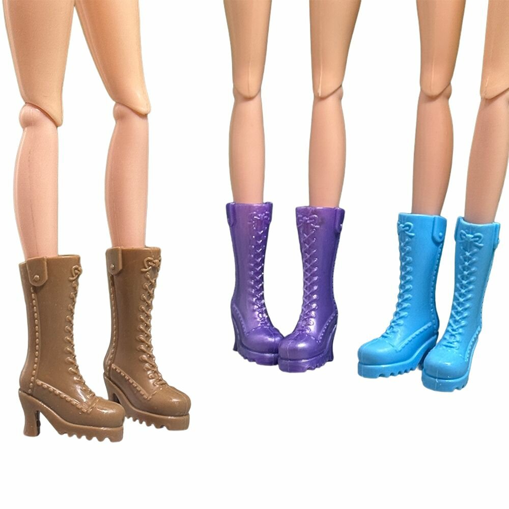 6 Пар обуви для куклы Барби, подходящей для куклы длиной стопы 2 см