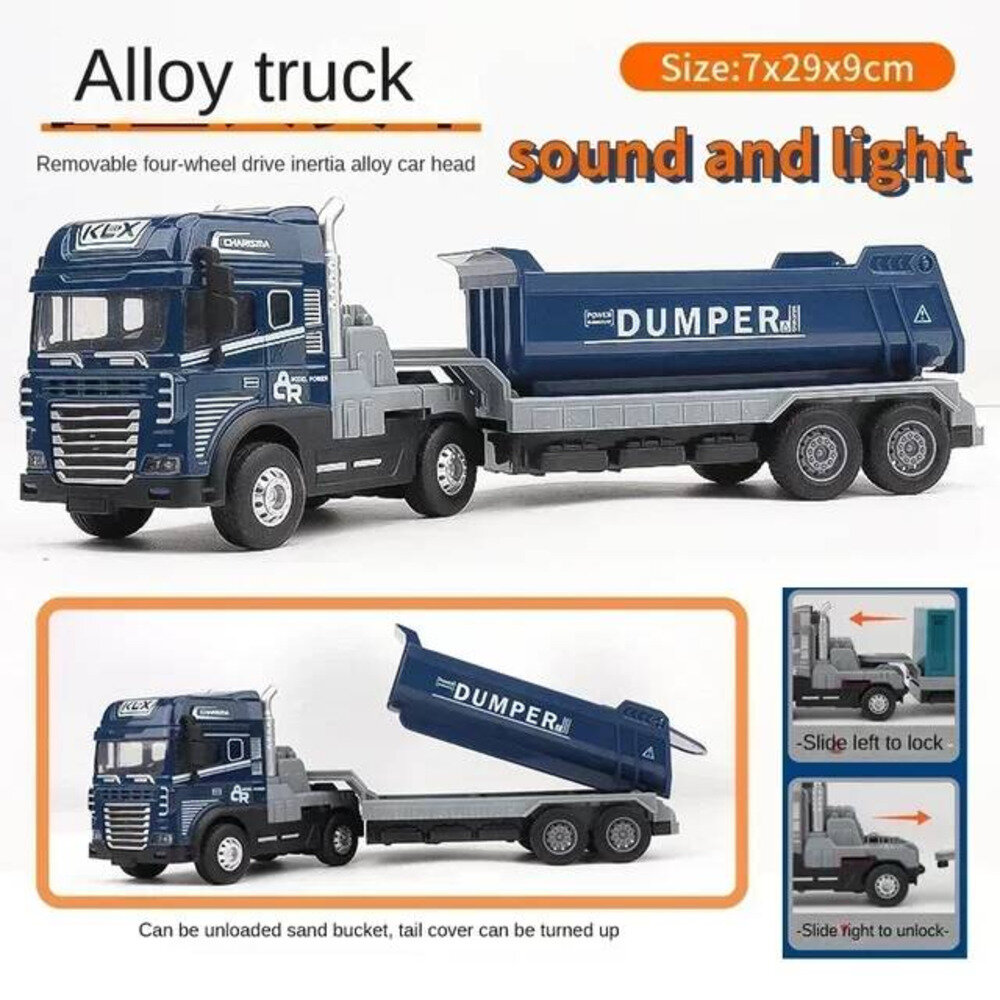 Новинка 2024 года: игрушечный инженерный автомобиль, большой самосвал, инерционный экскаватор, игрушка для детей 2-4 лет, подарок на день рождения.