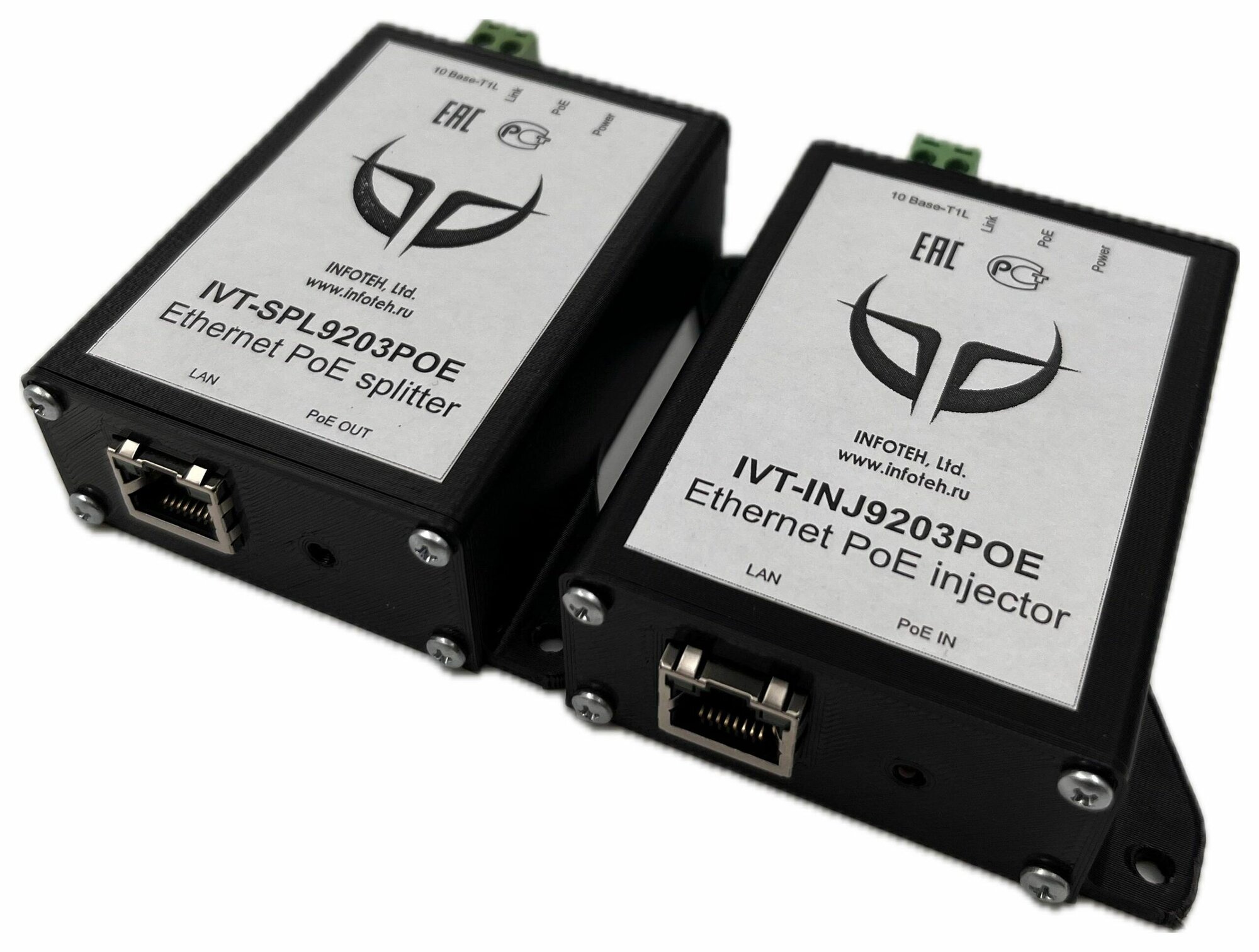 Удлинитель Ethernet с PoE по двум проводам до 2 км IVT-Long-IP PoE
