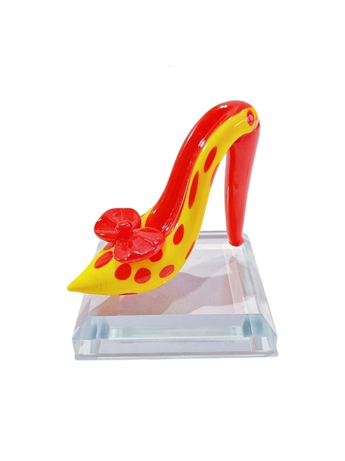 Стеклянные украшения на каблуках Стеклянные фигурки на каблуках Настольные украшения Предметы коллекционирования Скульптуры для свадебных фестивалей Домашние украшения