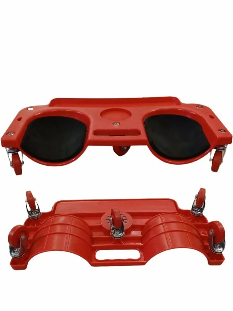 Тележка для ремонтника, автослесаря, автомеханика, слесаря, плиточника с наколенниками, мобильная, на колесах