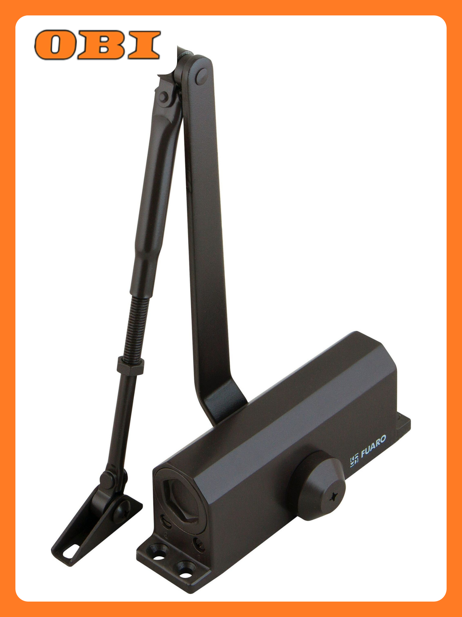 Доводчик дверной FUARO DC-204, коричневый, для дверей 60-85 кг