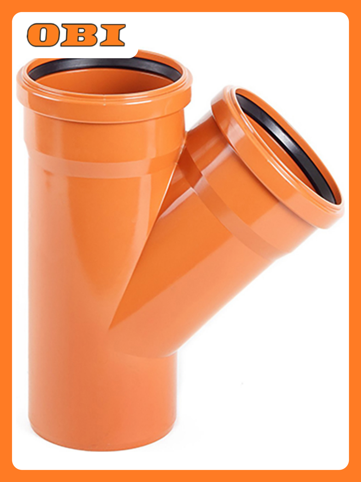 Тройник хемкор d160 мм 45° НПВХ для наружной канализации 160x110 мм