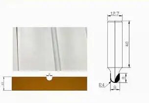 Фреза концевая сферическая PCD R4 12.7x8x8 2Flute