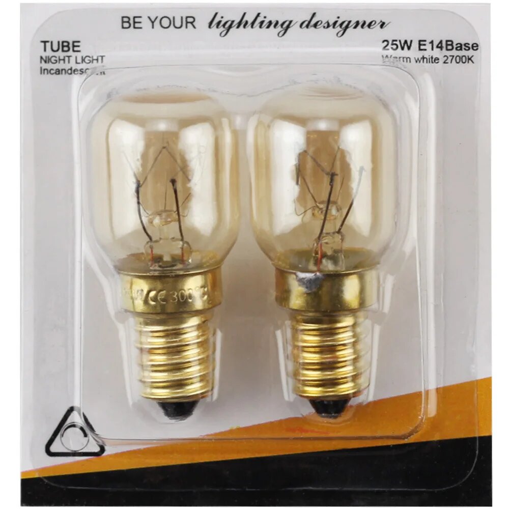 Светодиодные лампы для духовок и микроволновок, соль кристалл, E14, 15/25 Вт, 220 В 25W brass